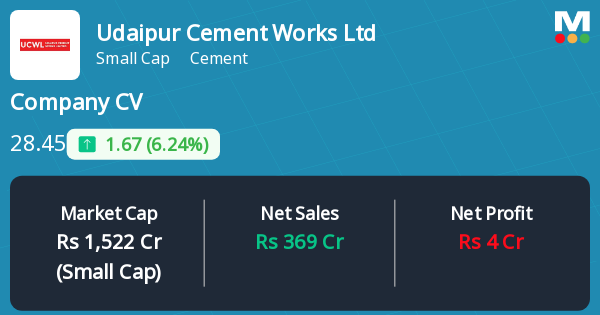 Udaipur Cement Works Ltd Company Profile: Board of Directors, Capital ...