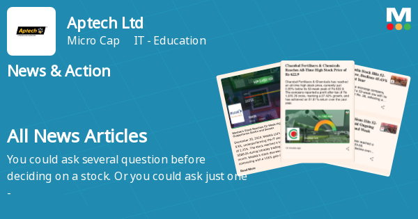 Aptech Ltd (APTECHT) News & Corporate Actions | Announcements, Board Meetings, Splits, Bonuses ...
