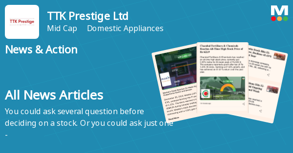TTK Prestige Ltd (TTKPRESTIG) News & Corporate Actions | Announcements ...